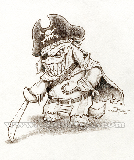 MONSTER MONTH: Day 15 – The Pirate Beast – The Chad Frye – Illustration Guy